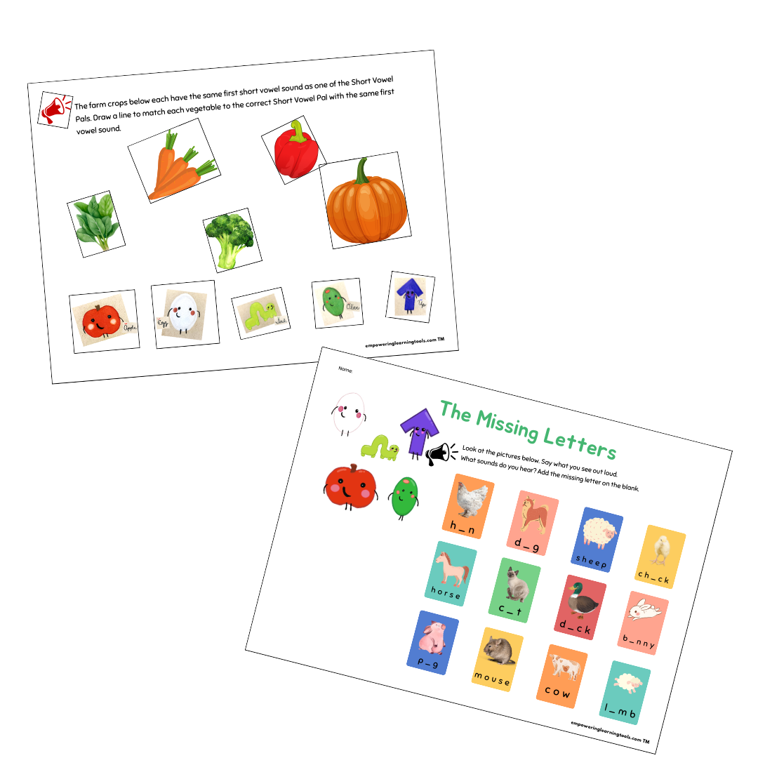 Fun with Short Vowel Pals on the Farm, instant downloadable ebook ...