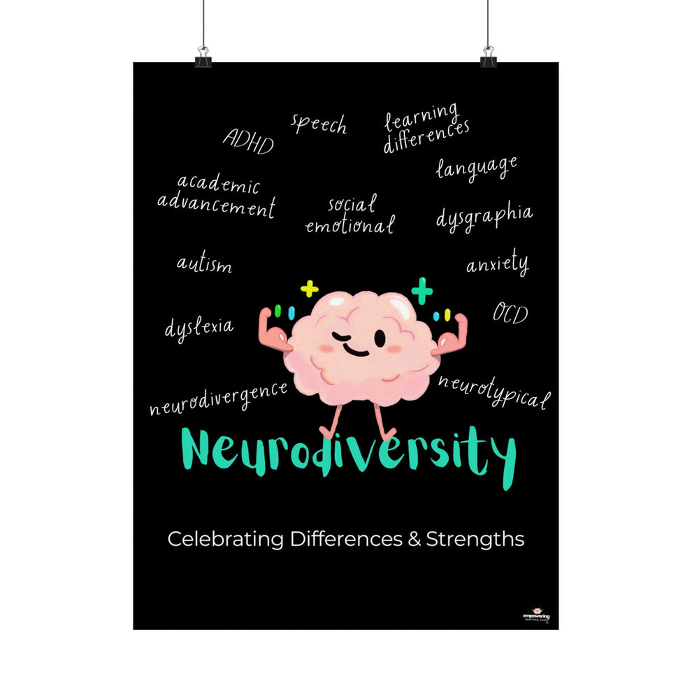 Neurodiversity poster, Celebrating Differences – Empowering Learning Tools